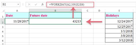 how to calculate a future date based on a given date in excel