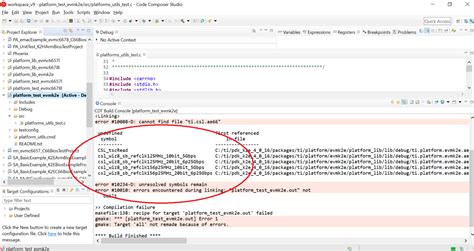 [faq] 66ak2e05 how to re solve the build errors in the platform test