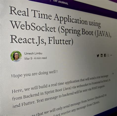 real time application using websocket spring boot java react js