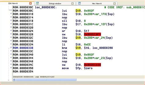 disassembly mips disassembling lui followed by lbu