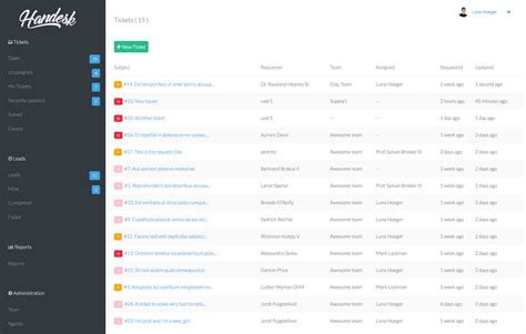 handesk an open source ticketing system with laravel