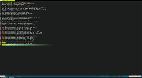 how to use gdb in emacs undefined command stack overflow