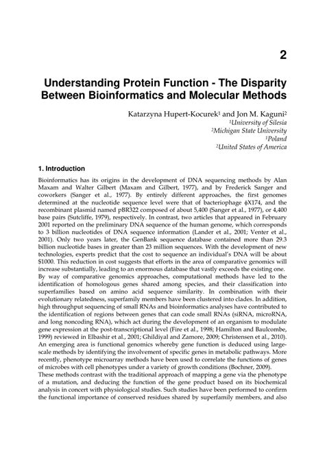 Pdf Understanding Protein Function The Disparity Between