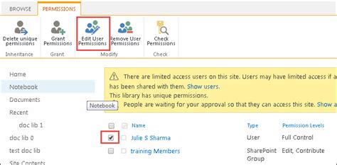 setting permissions on a document library in sharepoint division of