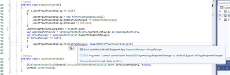 xamarin android cannot convert from androidx fragment app