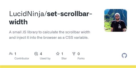 github lucidninja set scrollbar width a small js library to