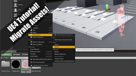 ue4 tutorial migrate assets request youtube
