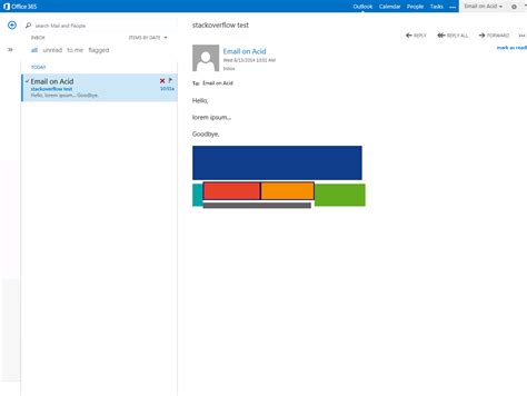 css html email office 365 owa table rendering error