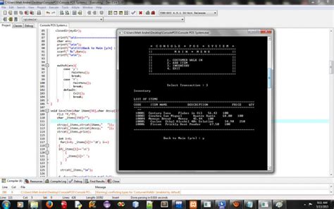 console pos system in c language free source code projects and tutorials