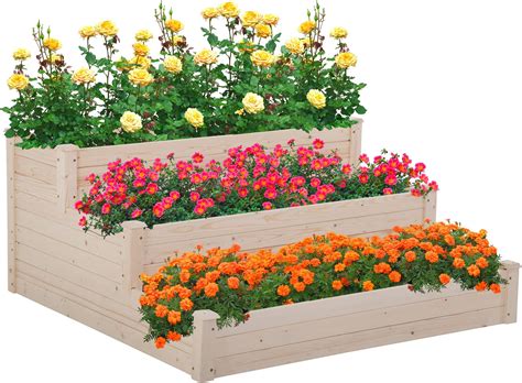 Fdw Raised Garden Bed Elevated Wood Planter Box Outdoor