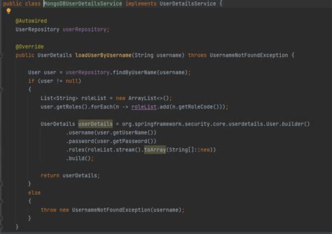 java how to implement role based authorization on resource server