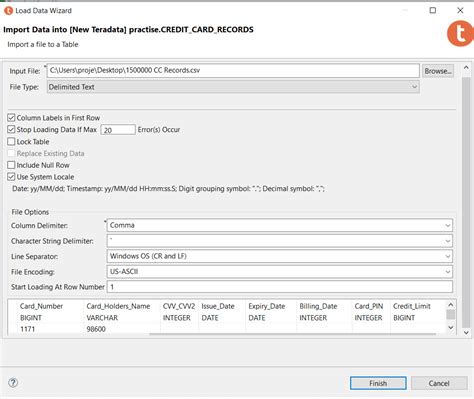 database not all rows getting loaded by using the fastload utility in