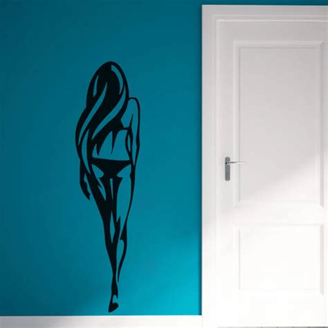 Bikini Girl Wall Stickers Vinyl Art Mural Hot Woman Wall Decals Vinyl
