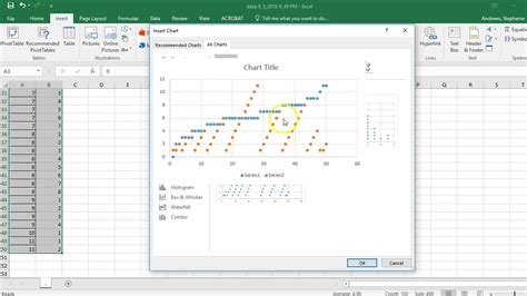 how to create a dot plot in excel youtube