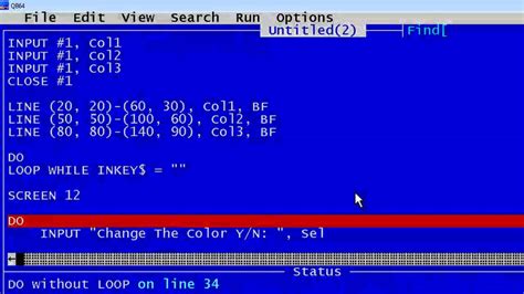 qbasic tutorial 42 text files part 4 saving preferences qb64