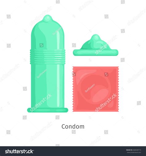 Contraception Method Condom Contraceptive Icons Set Stock Vector