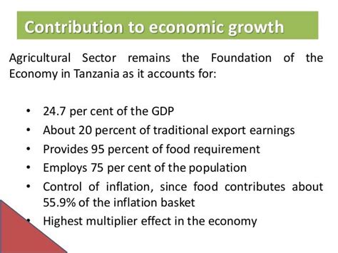 The Role Of Agriculture In Economic Development In Tanzania