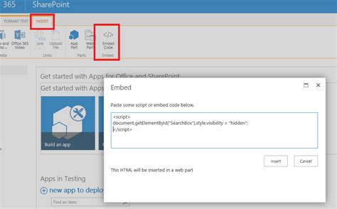 sharepoint hide search box in sharepoint online quickly single page only