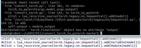 convert torch 7 model and get an error attributeerror