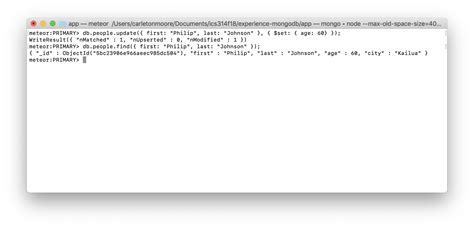 e41 experience the mongodb shell ics 314 fall 2019