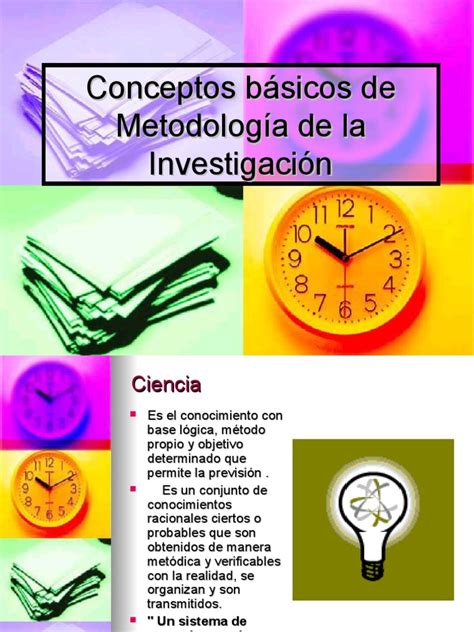 Conceptos Básicos De Metodología De La Investigación Método