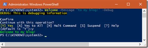 powershell functions with verbose and debug mark gossa