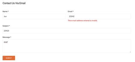 how to show an error message in each of different field for php contact