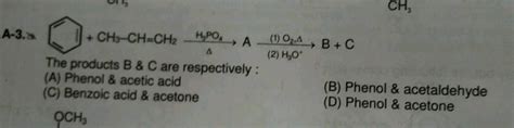 Consider The Following Sequence Of Reactions C6h6 Ch3ch Ch2 H3po4