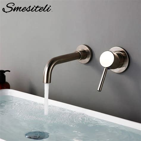 Smesiteli Bathroom Vanity Installation Faucet Split Type Brass Hot And