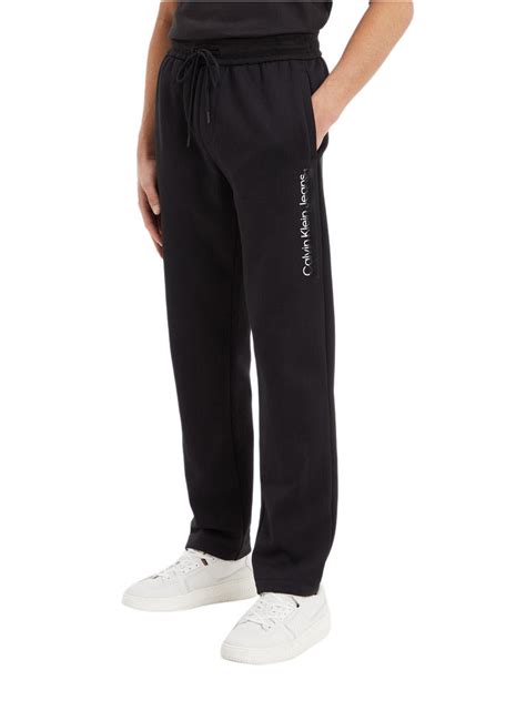 Calvin Klein Męskie Spodnie Dresowe Instit Shine Blockin Czarne