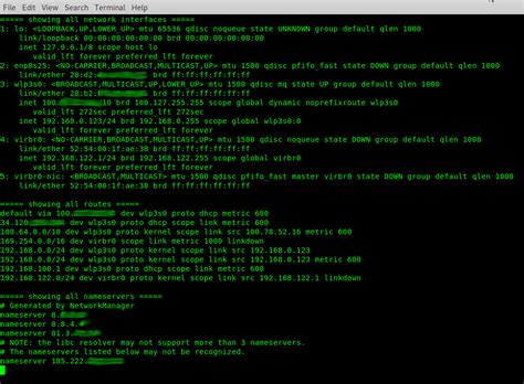 how to gnu linux bash network connections overview ip address