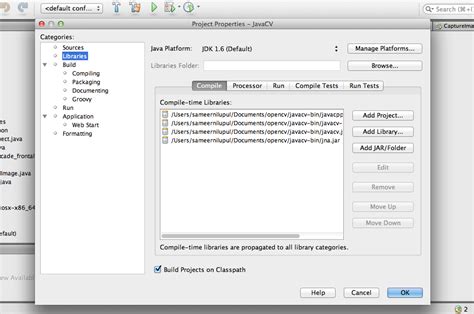 configure javacv on mac os x ask yoda