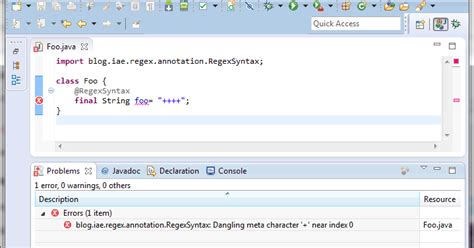 java validating regular expression syntax during compilation