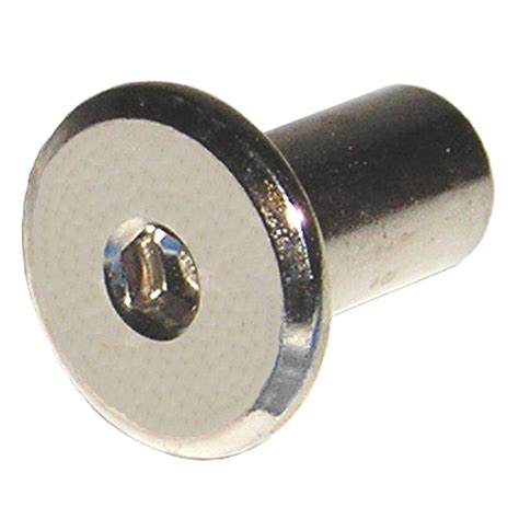 1 4 20 tpi chrome furniture connector cap nuts 17mm hex