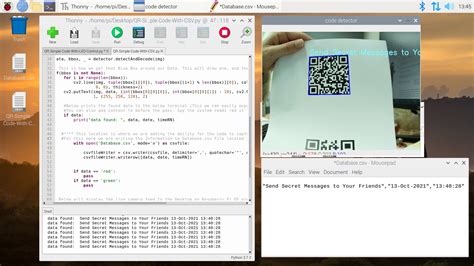 real time scanning and storing qr codes with raspberry pi and opencv