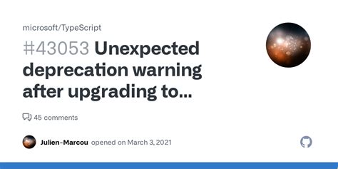 unexpected deprecation warning after upgrading to typescript v4 2 2