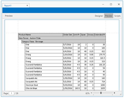 convert devexpress data grid to report reporting