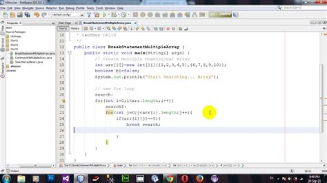 how to use continues with multiple dimensional array search in java