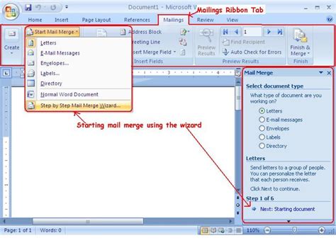 step by step guide on using mail merge wizard in word 2007 hubpages