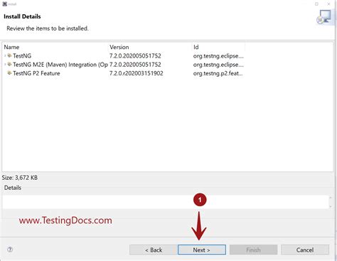 install testng latest version from the update site