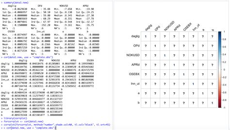 correlation matrix correlations in r shown as in the grid stack