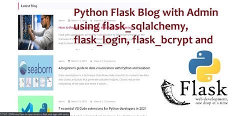 python flask blog with admin using flask sqlalchemy flask login flask