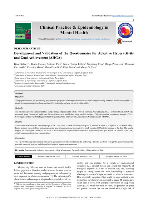Pdf Development And Validation Of The Questionnaire For Adaptive