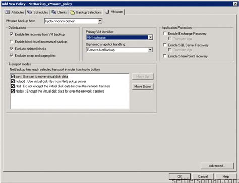 How To Configure Netbackup Policy To Backup Vmware Vms Settlersoman