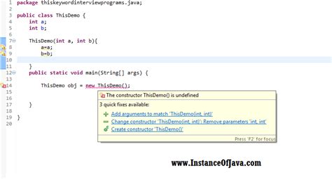 java interview programming questions on this keyword