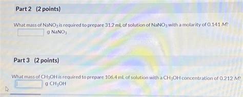Solved 01 Question 6points Preparing A Given Volume Of A