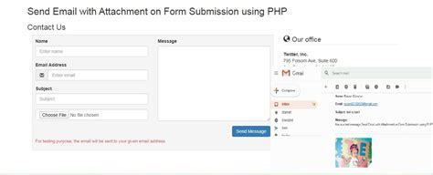 send email with attachment on form submission using php tutorial101