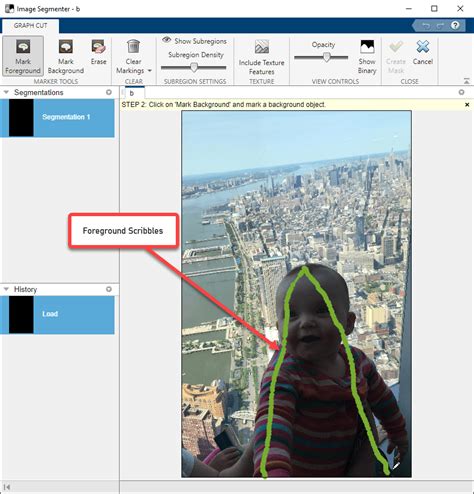 segment image using graph cut in image segmenter matlab and simulink