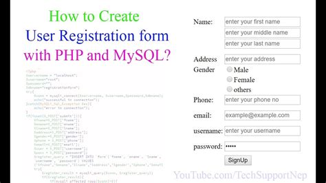 how to create user registration form with php and mysql [with source