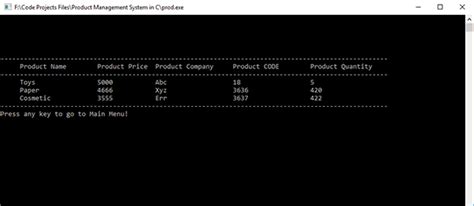 product management system in c programming with source code source